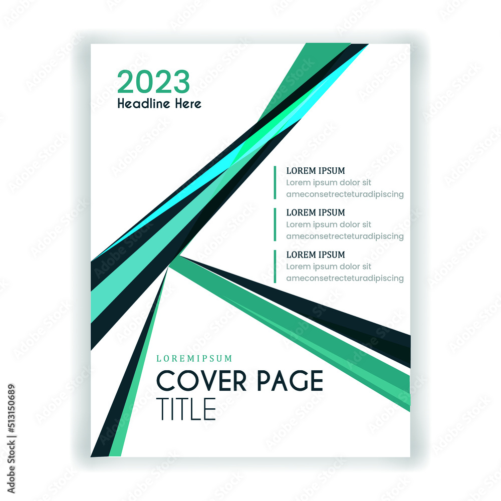 Modern annual report cover page design template Stock Vector | Adobe Stock