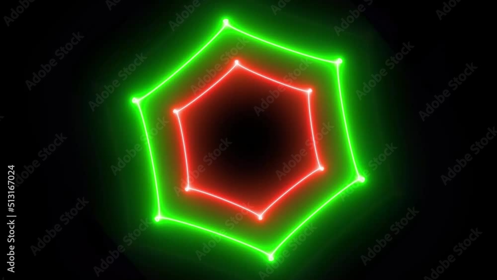 Neon round shapes infinite seamless loop. Abstract seamless looped ...