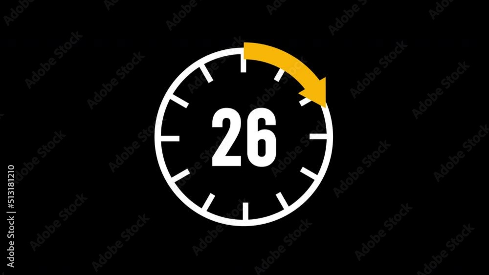 30 second animation from 30 to 0 seconds. Modern flat design with ...