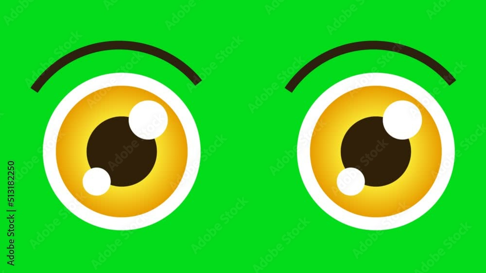 Cartoon eyes on a green background. Cartoon eyes with alpha channel ...