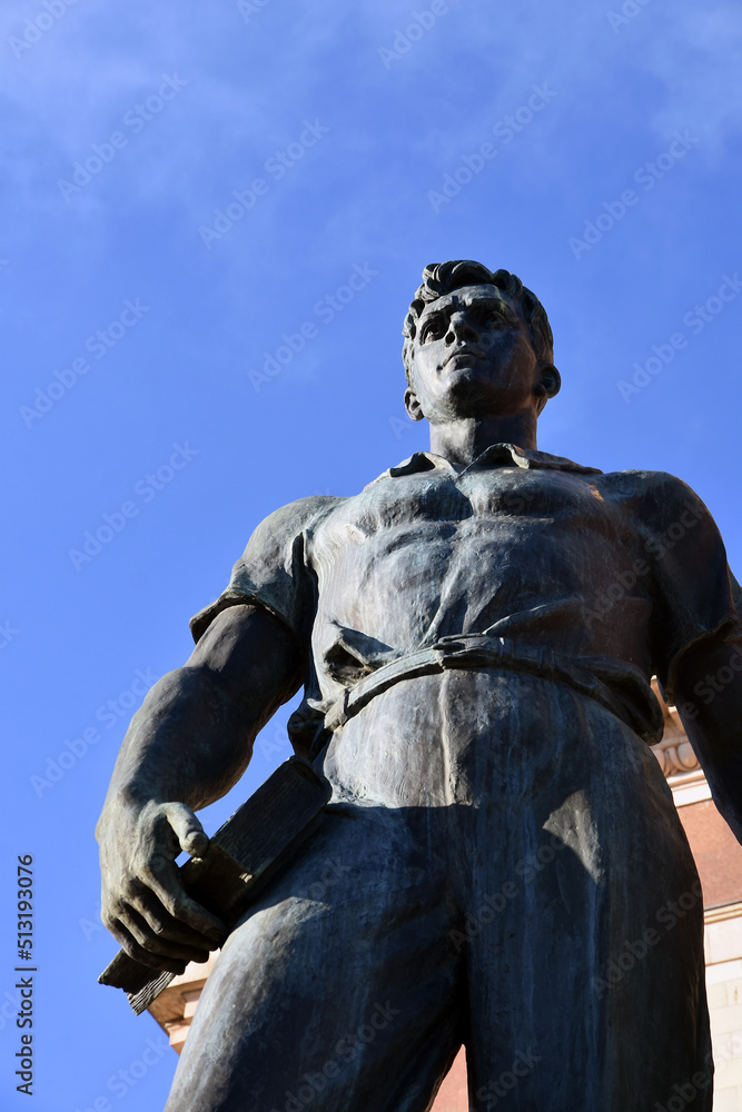 MOSCOW - JUNE 05, 2022: Statue of a student by Moscow State University ...