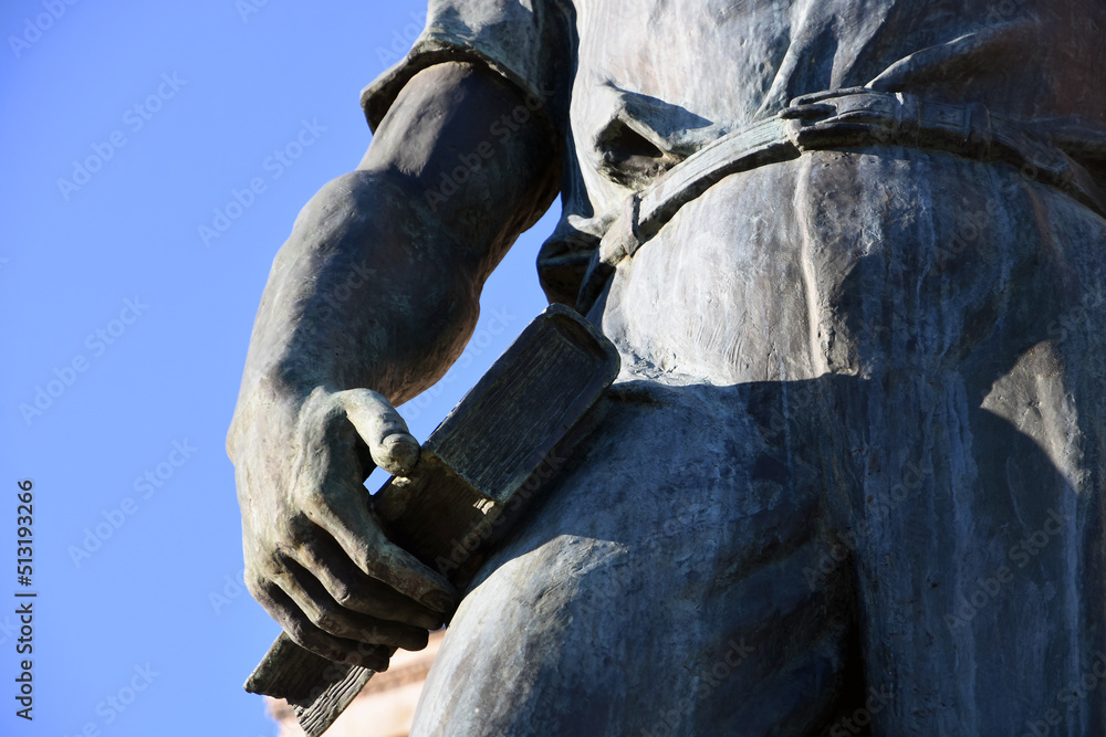MOSCOW - JUNE 05, 2022: Statue of a student by Moscow State University ...