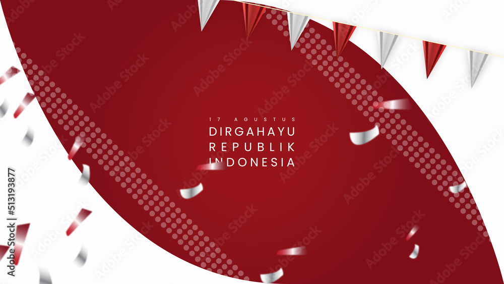 Indonesian Independence day celebration banner set. 17th of August ...