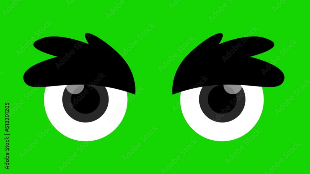 Cartoon monster eyes on a green background. Cartoon monster eyes with ...