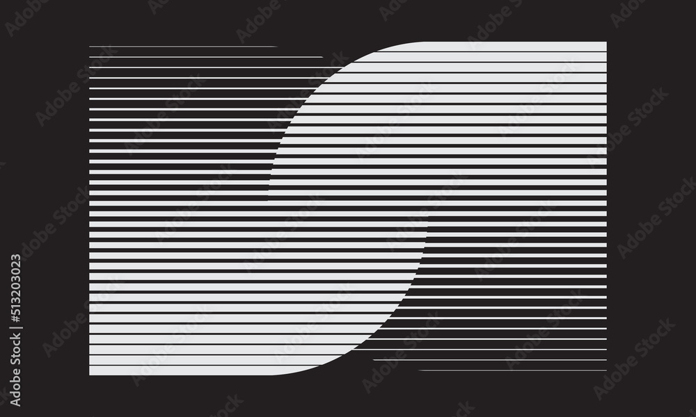 Transition with two set of parallel lines. Abstract art geometric ...