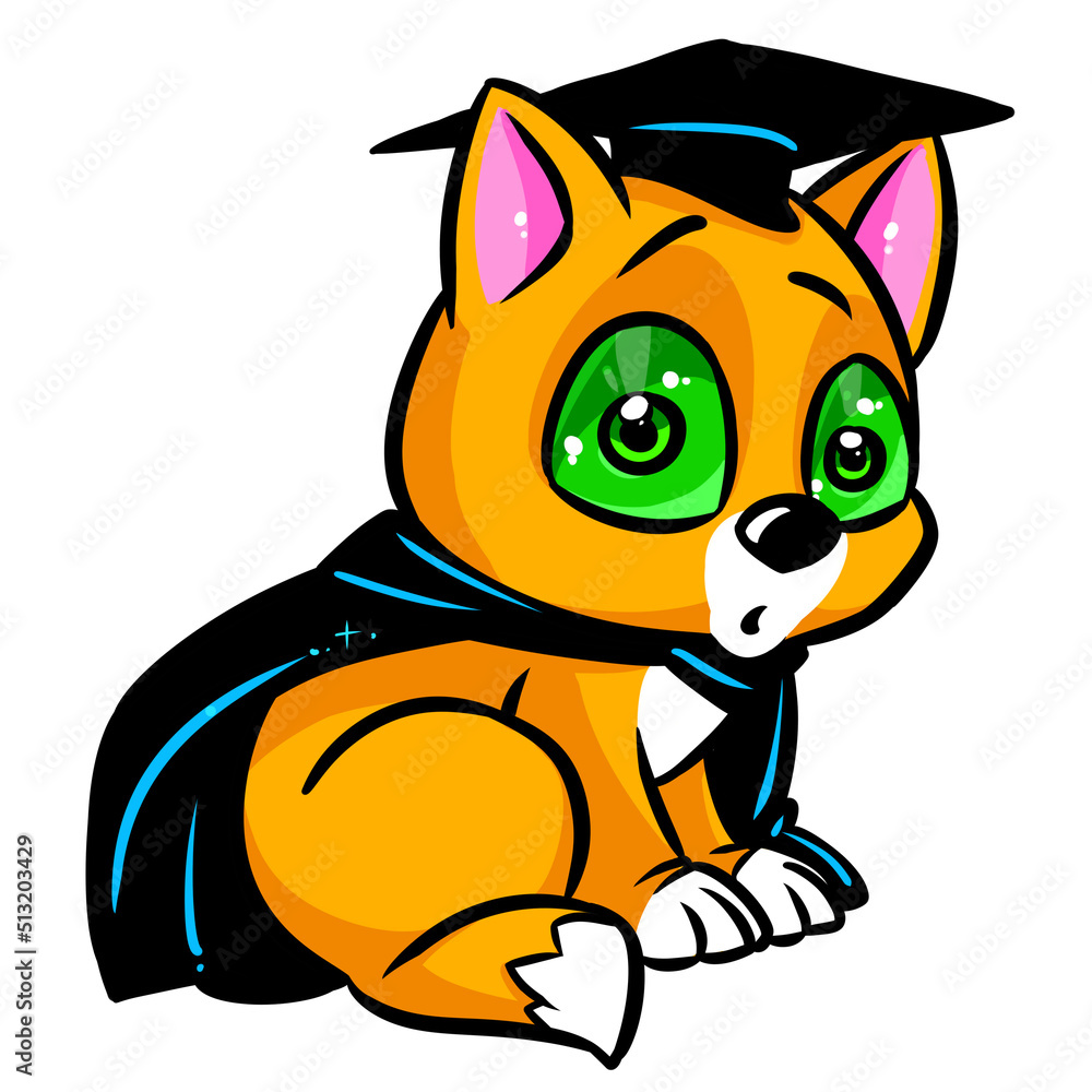 Cat scientist fairy tale character surprise animal clipart cartoon ...