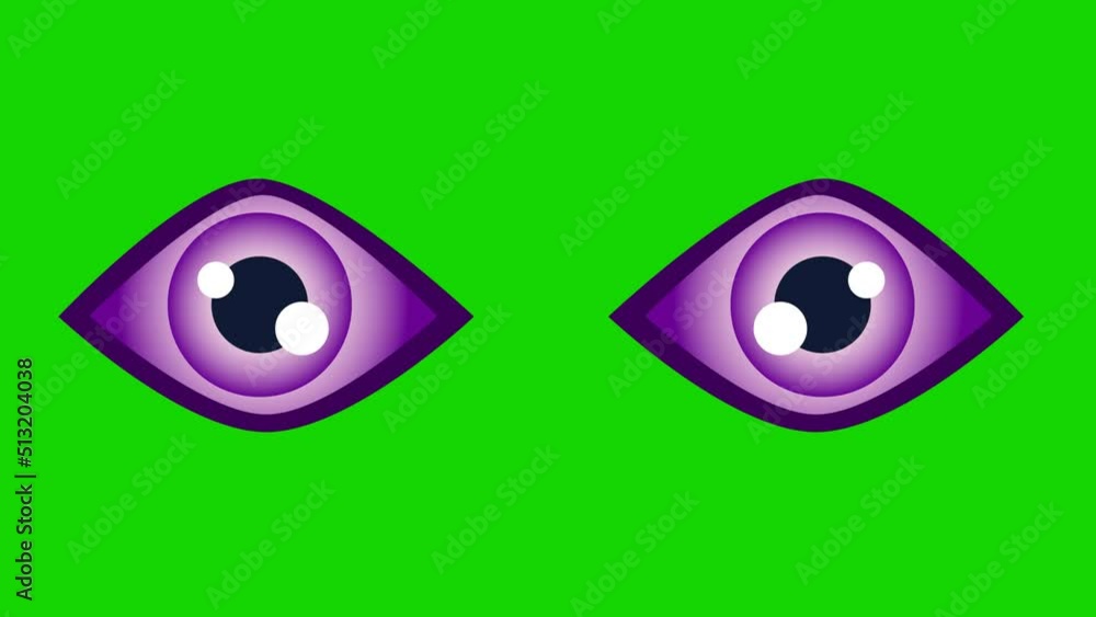 Cartoon monster eyes on a green background. Cartoon monster eyes with ...