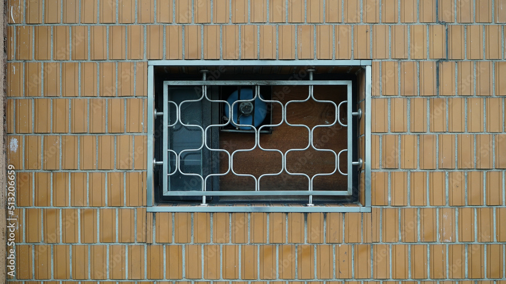 vent structure with window in the wall Stock Photo | Adobe Stock