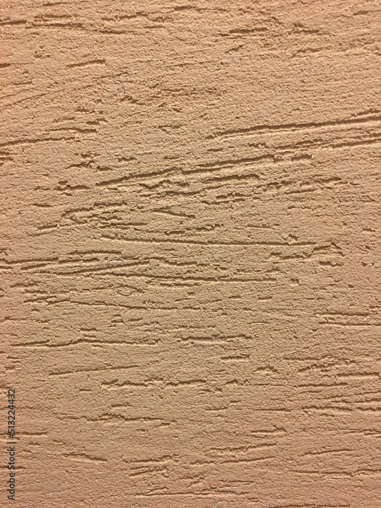 Detalle rugoso de un revoque texturado. Materiales de construcción ...