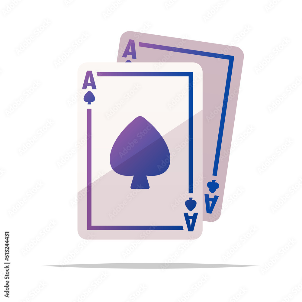 Cartoon ace of spades card vector isolated illustration Stock Vector ...