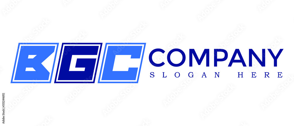 BGC three Letter Rounded rectangle boxes shape element symbol digital ...