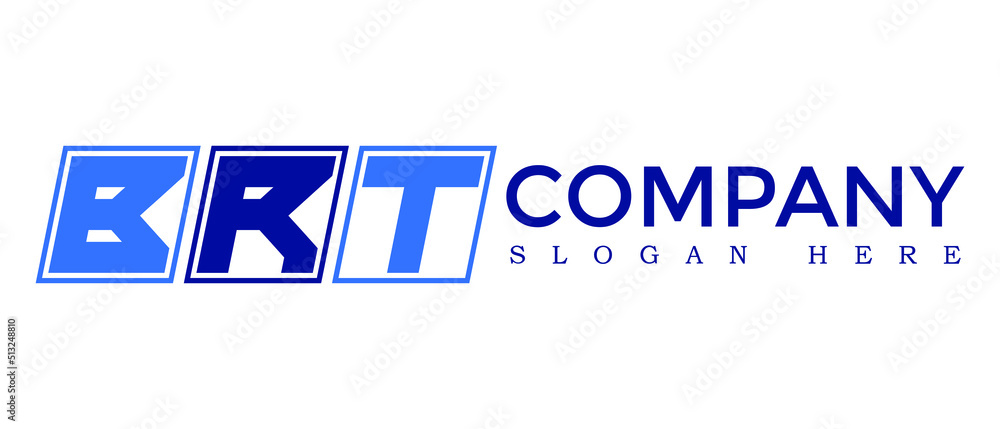 BRT three Letter Rounded rectangle boxes shape element symbol digital ...