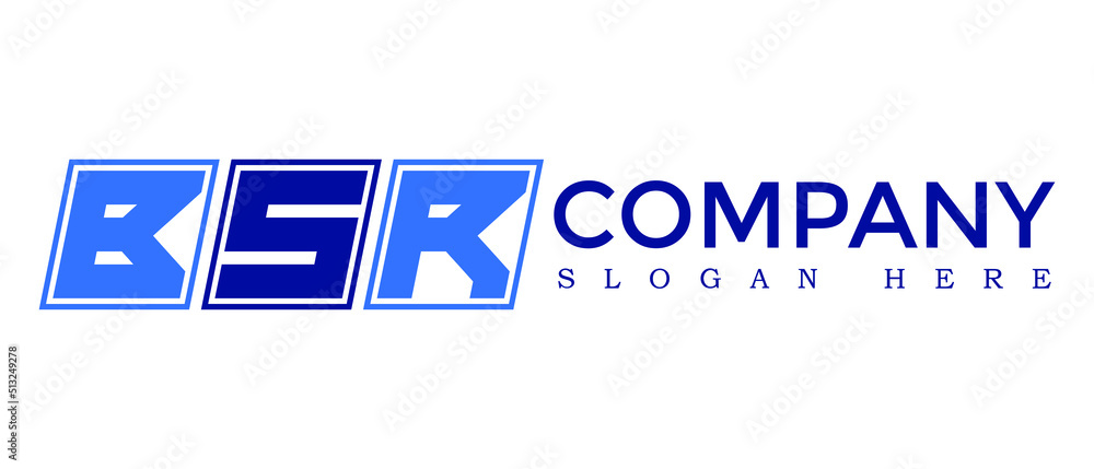 BSR three Letter Rounded rectangle boxes shape element symbol digital ...
