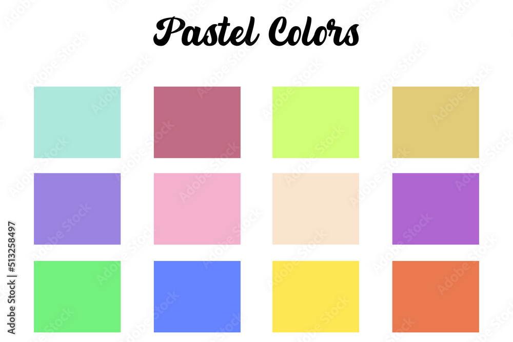 Pastel Color Selection Background Design Paint Color Catalog Stock ...