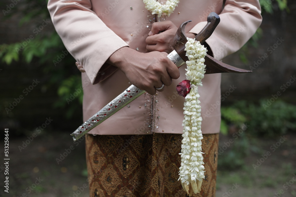 keris is a traditional Javanese weapon Stock Photo | Adobe Stock