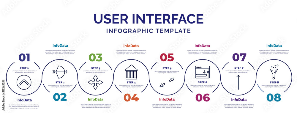 infographic template with icons and 8 options or steps. infographic for ...