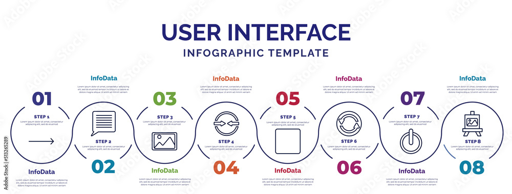infographic template with icons and 8 options or steps. infographic for ...