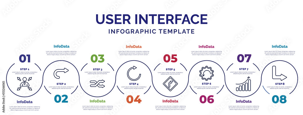 infographic template with icons and 8 options or steps. infographic for ...