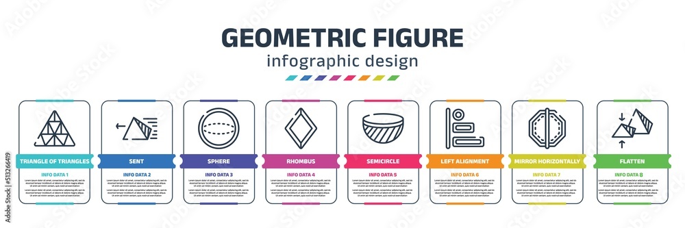 geometric figure infographic design template with triangle of triangles ...