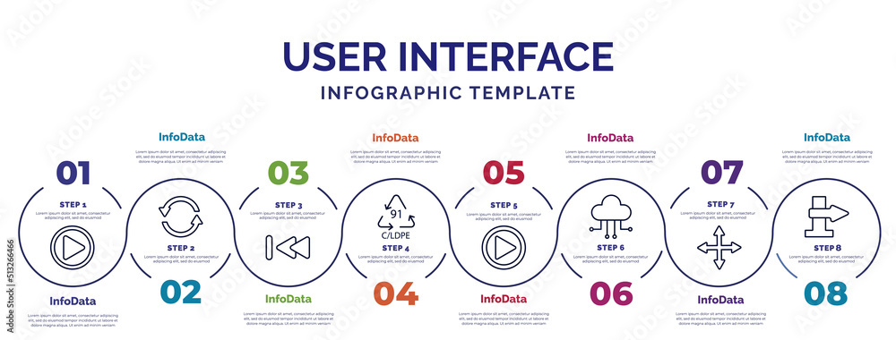 infographic template with icons and 8 options or steps. infographic for ...