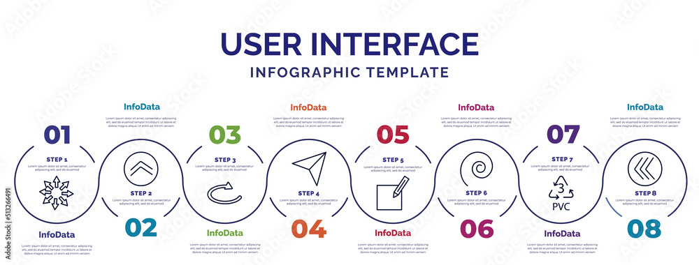 infographic template with icons and 8 options or steps. infographic for ...