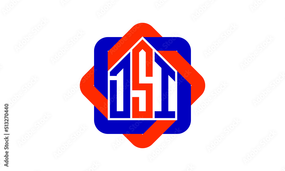DSI three letter real estate logo with home icon logo design vector template | construction logo ...
