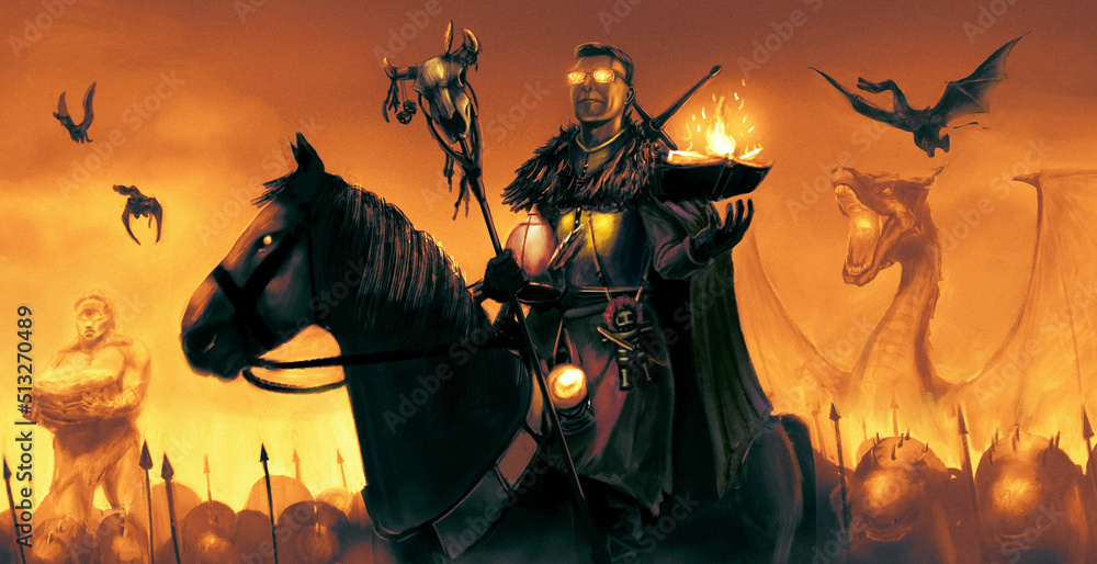 The great warlock has collected legendary artifacts and leads an army ...