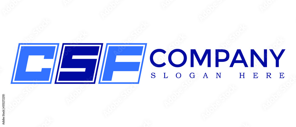 CSF three Letter Rounded rectangle boxes shape element symbol digital ...