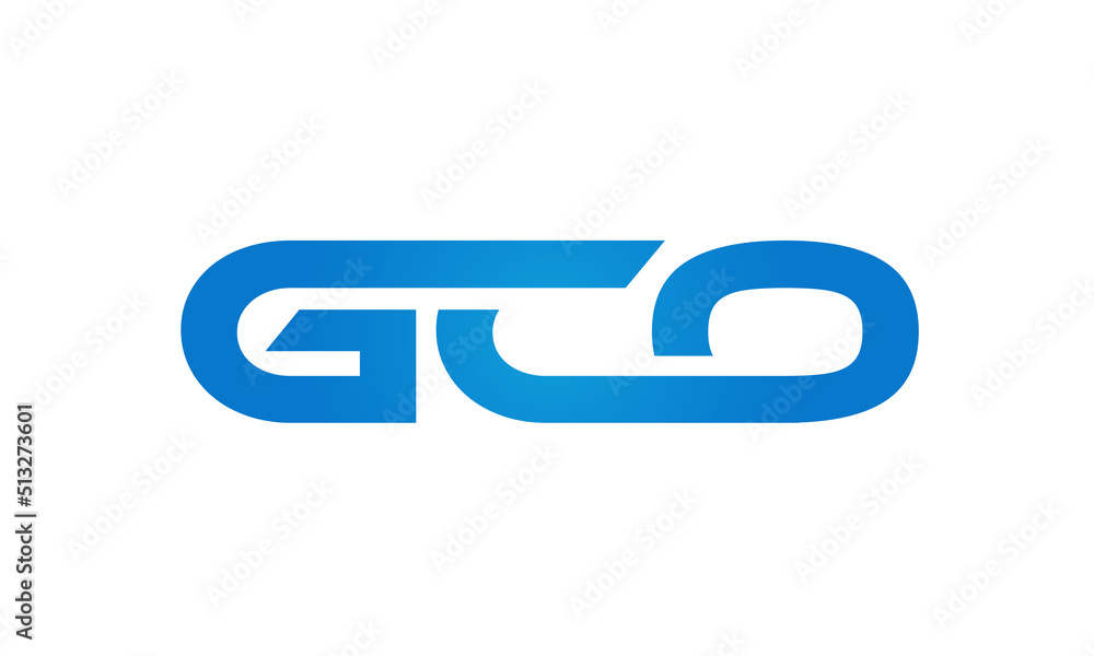 GCO letters Joined logo design connect letters with chin logo logotype ...