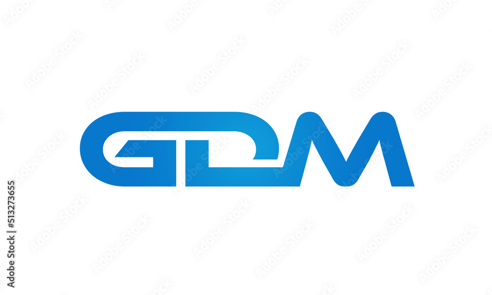 GDM letters Joined logo design connect letters with chin logo logotype ...