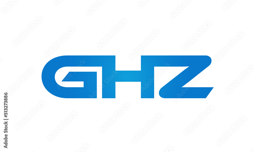 GHZ letters Joined logo design connect letters with chin logo logotype ...