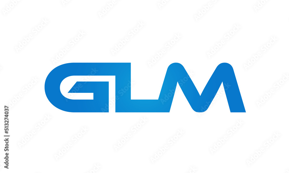 GLM letters Joined logo design connect letters with chin logo logotype ...