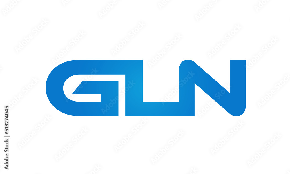 GLN letters Joined logo design connect letters with chin logo logotype ...