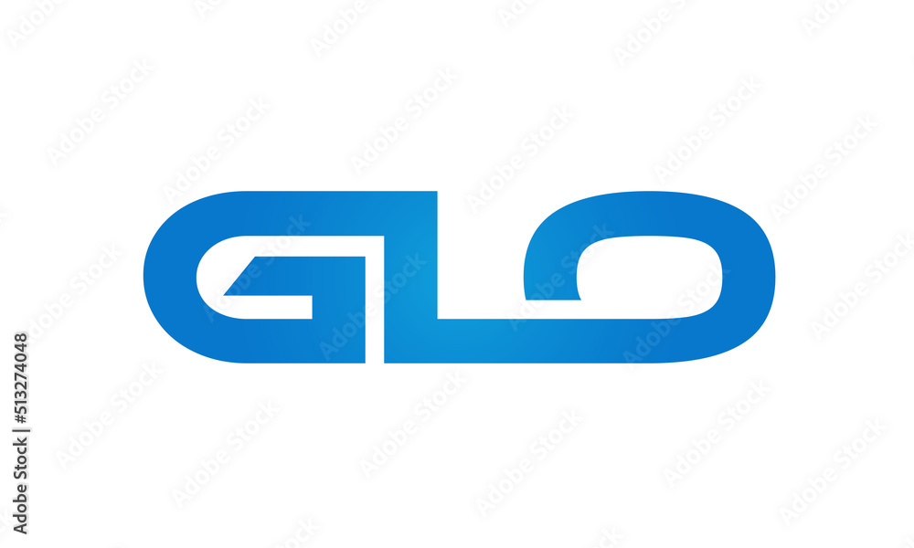GLO letters Joined logo design connect letters with chin logo logotype ...