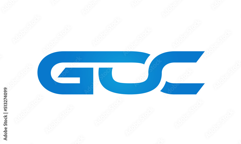 Vetor de GOC letters Joined logo design connect letters with chin logo ...