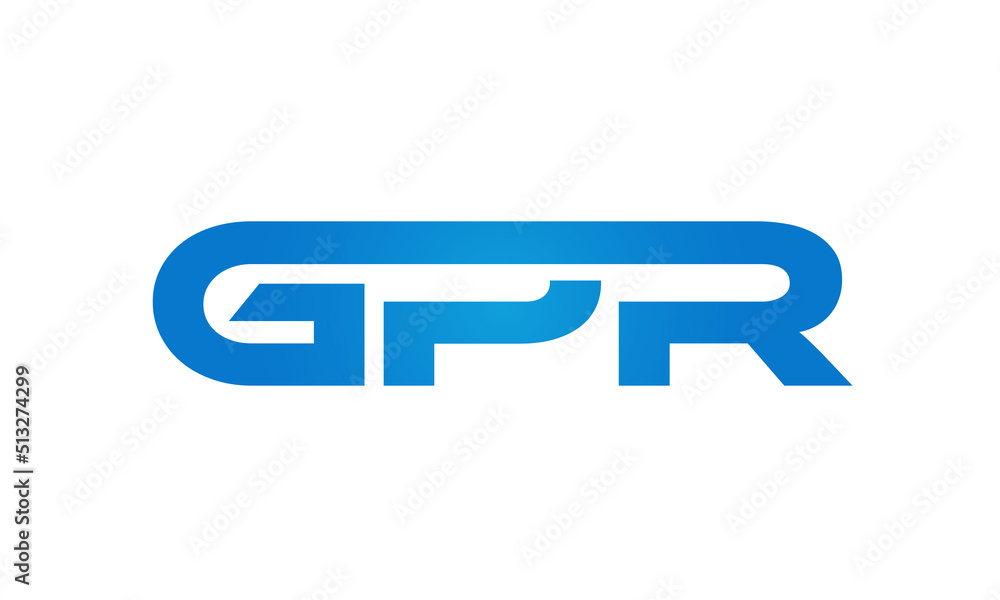GPR letters Joined logo design connect letters with chin logo logotype ...