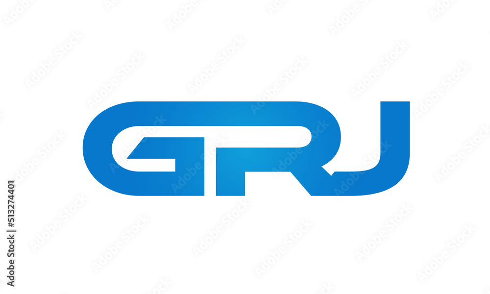GRJ letters Joined logo design connect letters with chin logo logotype ...