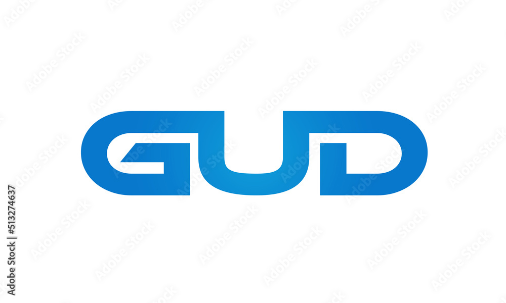 Vecteur Stock GUD letters Joined logo design connect letters with chin ...