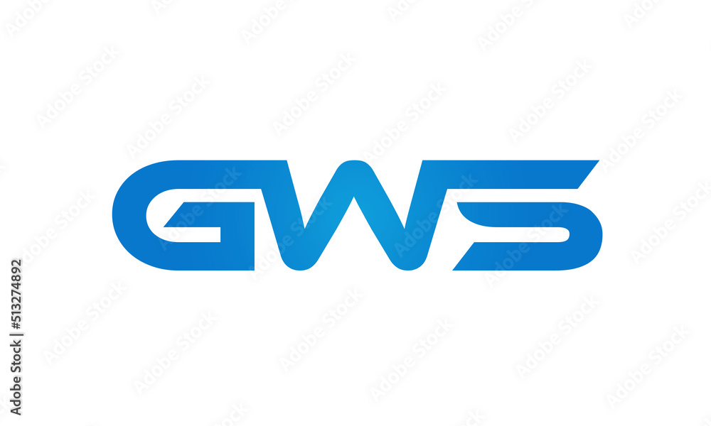 GWS letters Joined logo design connect letters with chin logo logotype ...
