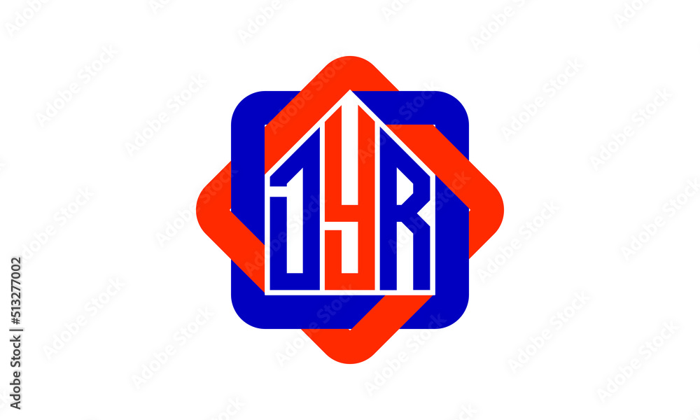 DYR three letter real estate logo with home icon logo design vector ...