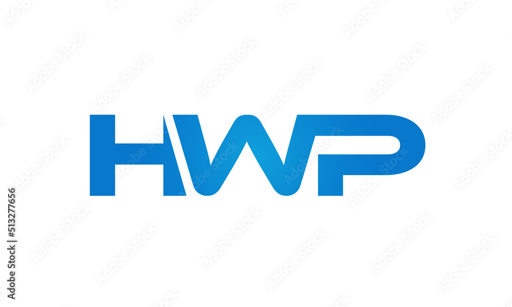 HWP letters Joined logo design connect letters with chin logo logotype ...