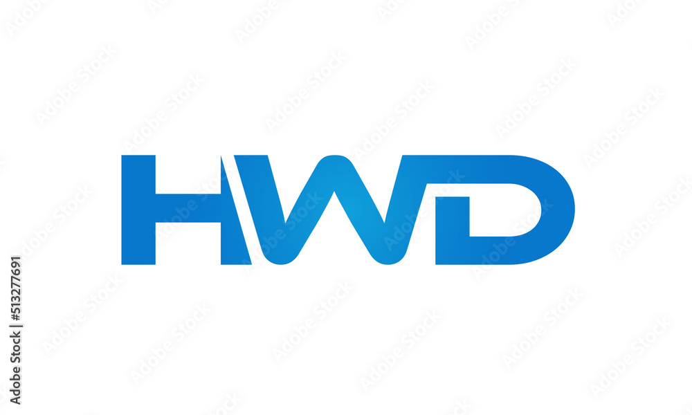 HWD letters Joined logo design connect letters with chin logo logotype ...