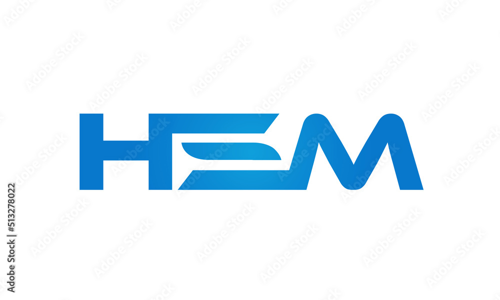HSM letters Joined logo design connect letters with chin logo logotype ...