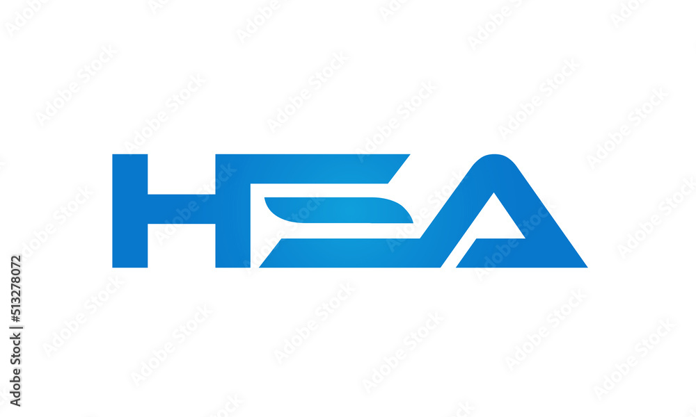 HSA letters Joined logo design connect letters with chin logo logotype ...