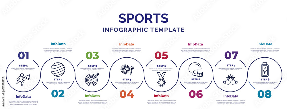 infographic template with icons and 8 options or steps. infographic for ...