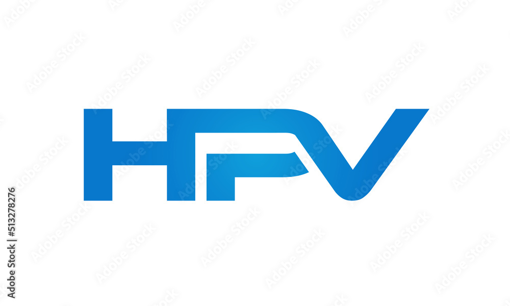 HPV letters Joined logo design connect letters with chin logo logotype ...