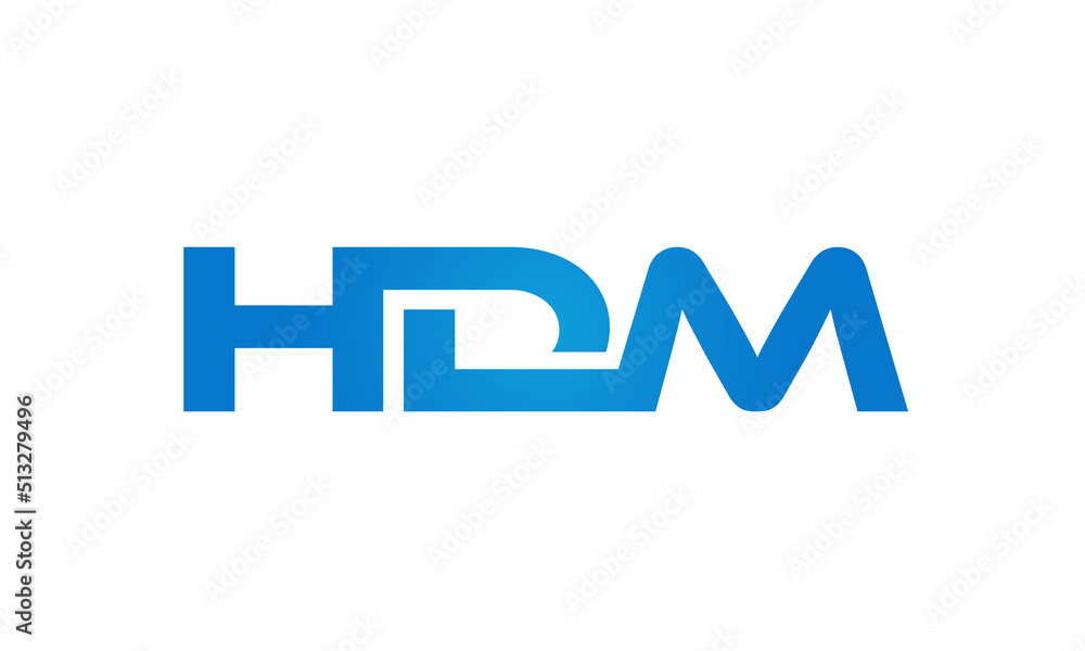 HDM letters Joined logo design connect letters with chin logo logotype ...