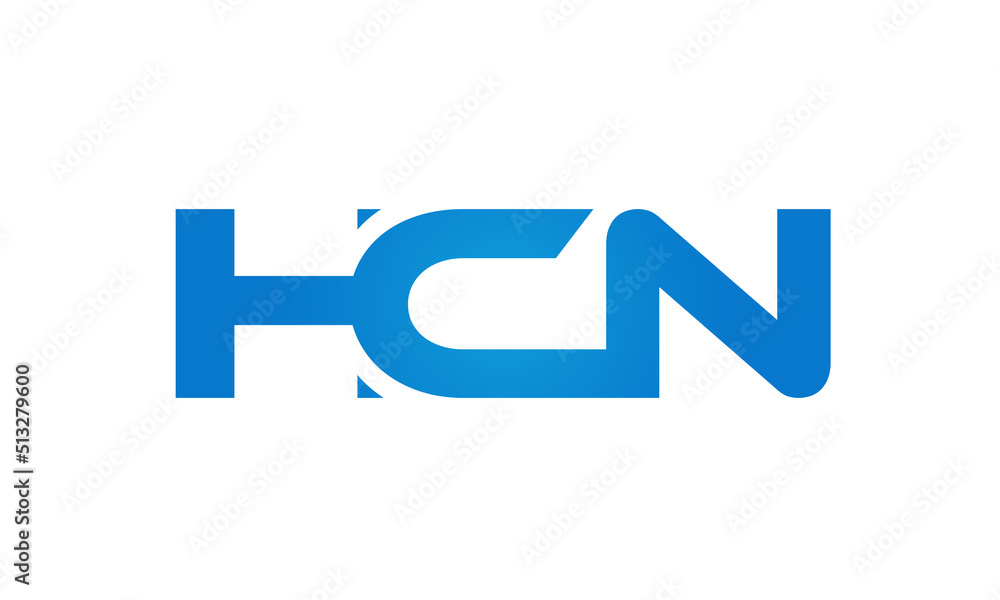 HCN letters Joined logo design connect letters with chin logo logotype ...