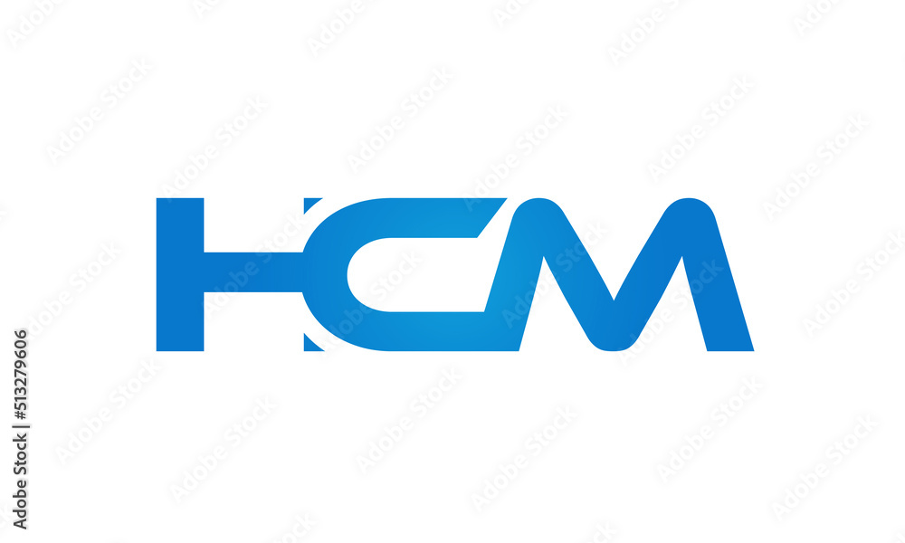 HCM letters Joined logo design connect letters with chin logo logotype ...