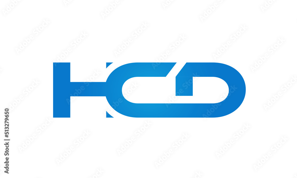 Vetor de HCD letters Joined logo design connect letters with chin logo ...